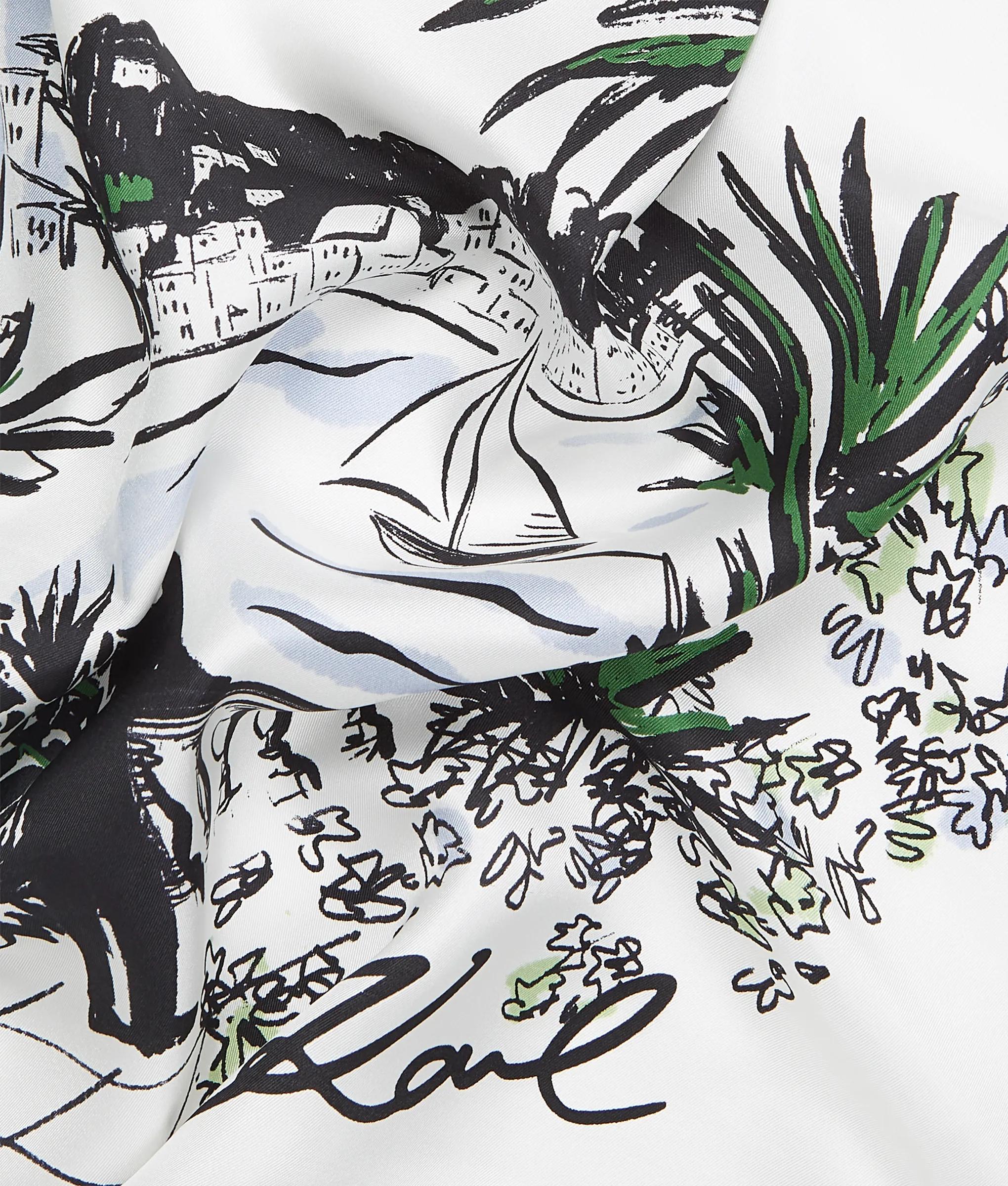 K/Signature Tuch mit Villa-de-Vigie-Motiv | Weiss/Schwarz | Damen ...